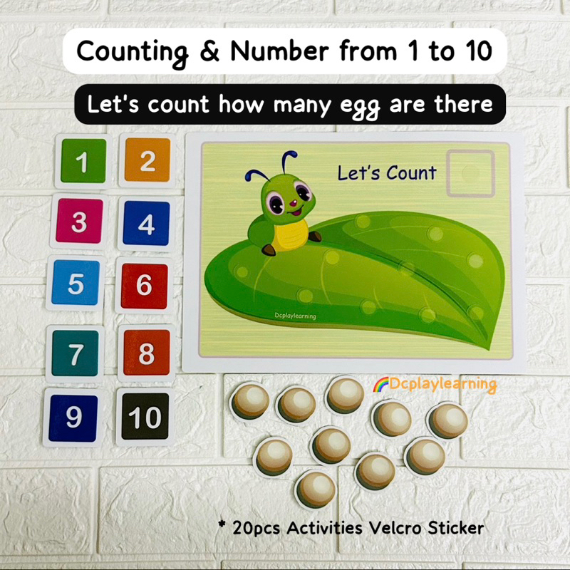 Dcplaylearning Caterpillar Numbers Recognition and Counting 1 to 10 ...