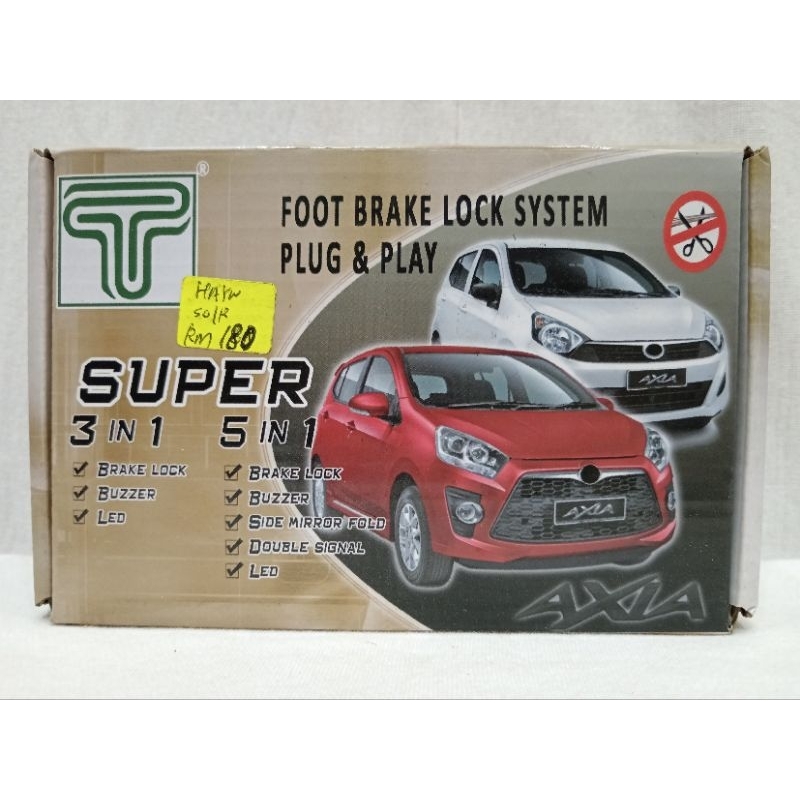 PERODUA Axia Foot Brake Lock System Se Spec Ad Spec Plug And Play Super ...
