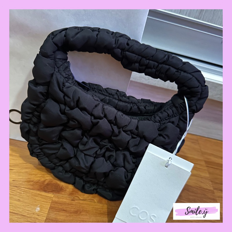 Authentic COS Micro Quilted Bag - Black & Lilac | Shopee Philippines
