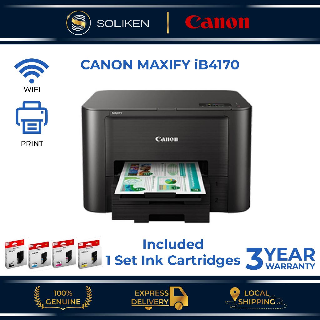 Canon MAXIFY iB4170 High Speed, High Volume Business Printer | Shopee ...