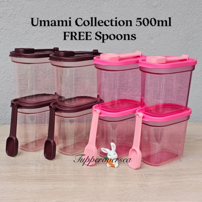Tupperware Umami Collection 500ml + FREE Spoons - Pink | Shopee Philippines