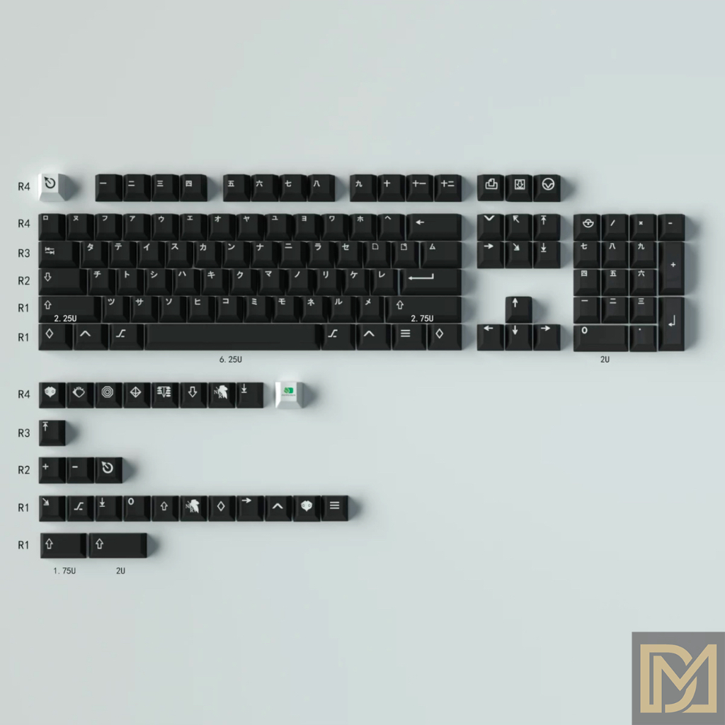 WOB Katakana Keycap JAP PBT Dye Sub Cherry Hiragana Keycaps 130pcs ...