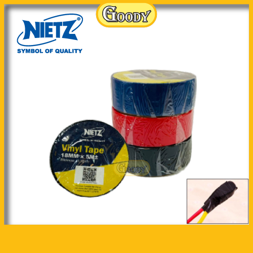 3M / NIETZ Temflex Vinyl PVC Electrical Tape Waterproof Wire Tape [18mm ...