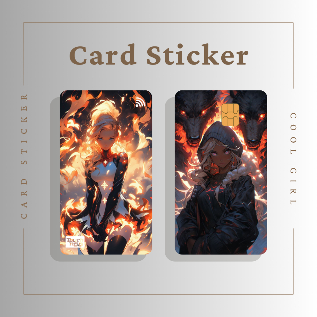 COOL GIRL 2 CARD STICKER - TNG CARD / NFC CARD / ATM CARD / ACCESS CARD ...