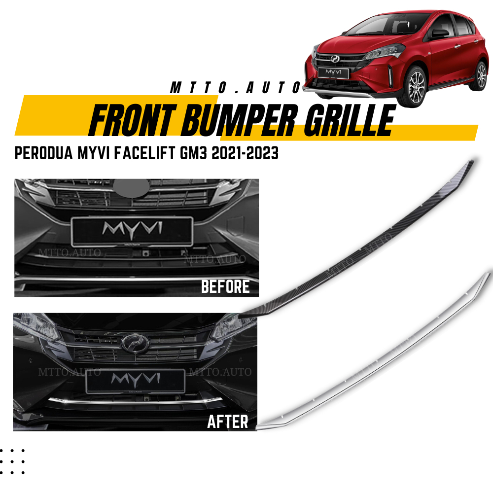 MTTO Perodua Myvi 2021-2022 Exterior Car Front Bumper Garnish Front ...