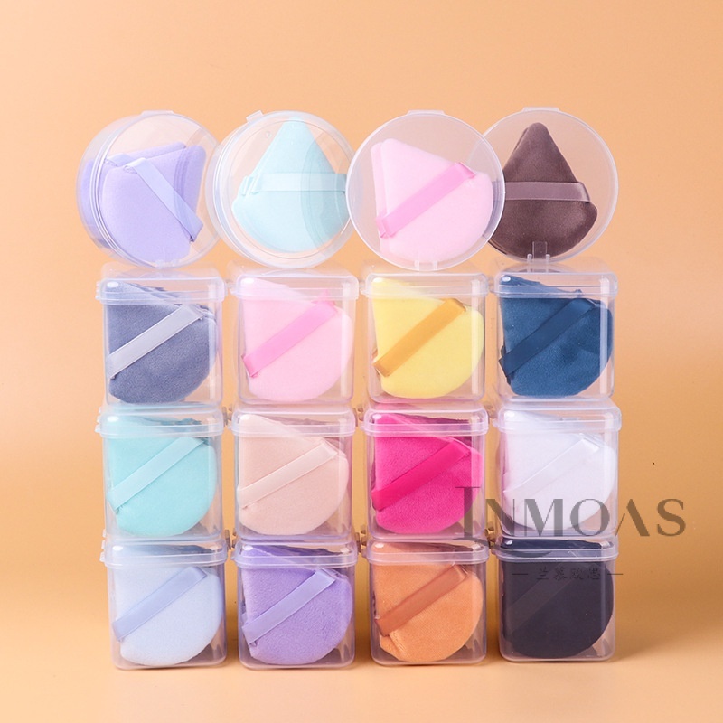 Triangle Loose Powder Puff Makeup Flocking Face Powder Makeup Sponge ...