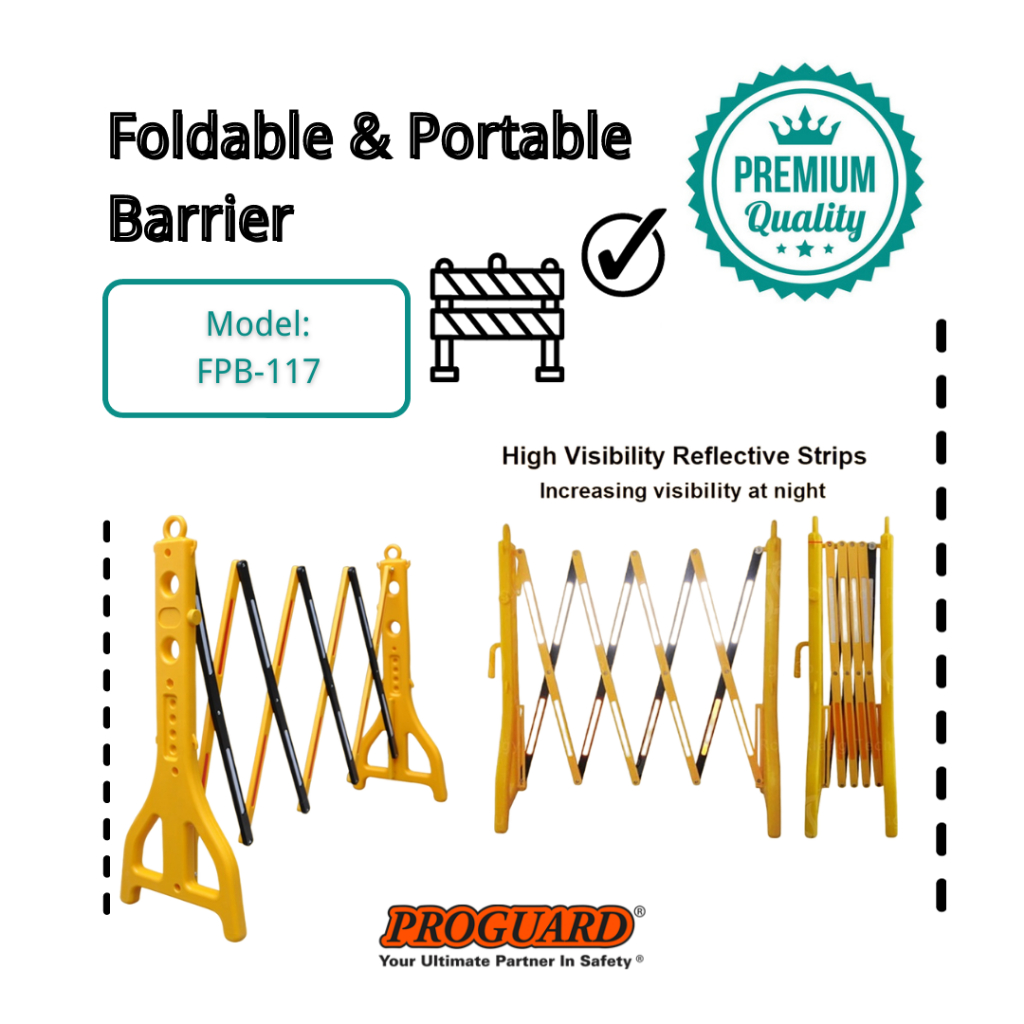 Proguard Foldable & Portable Reflective Safety Barrier Water Filled ...