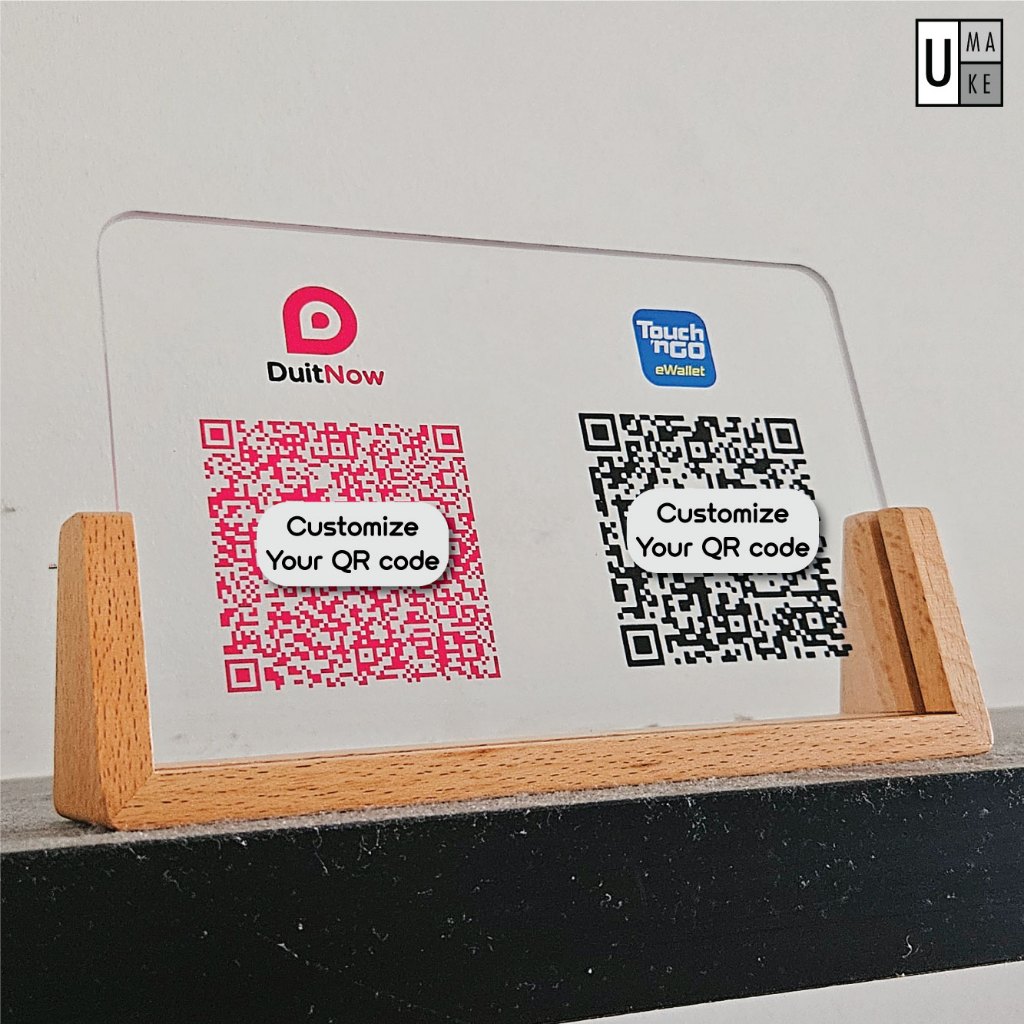 Ewallet QR Code Stand QR Pay Stand DuitNow TouchNgo QrPay Maybank ...