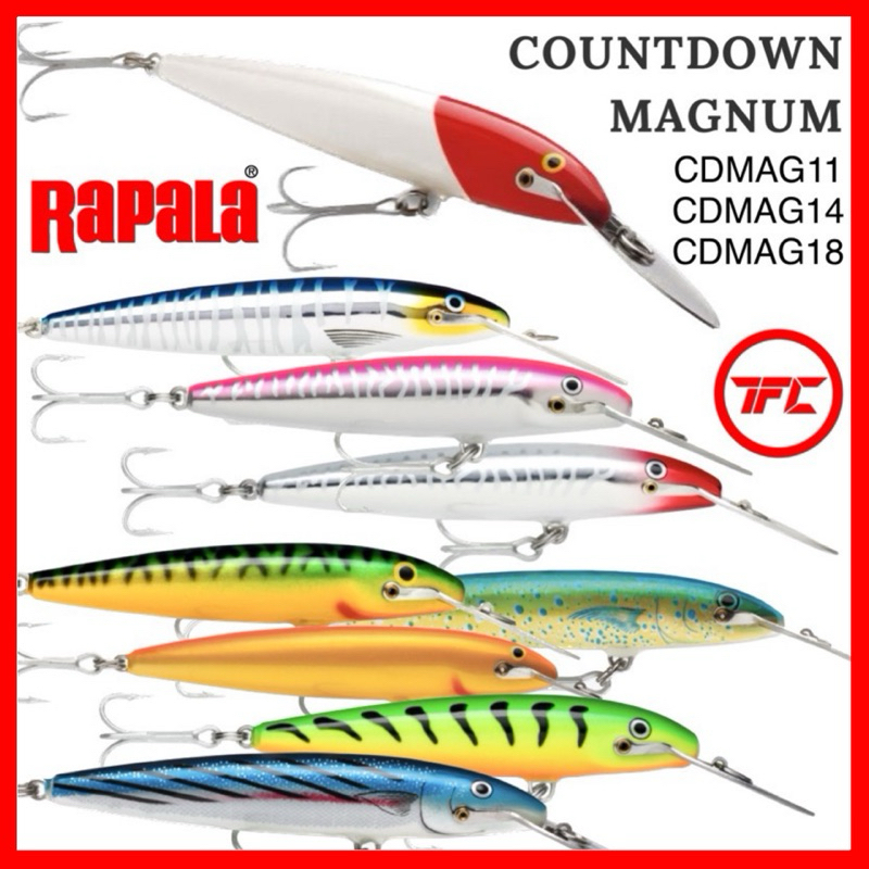 RAPALA Countdown Magnum CDMAG09 CDMAG11 CDMAG14 CDMAG18 Trolling Saltwater Tenggiri Mackerel ...