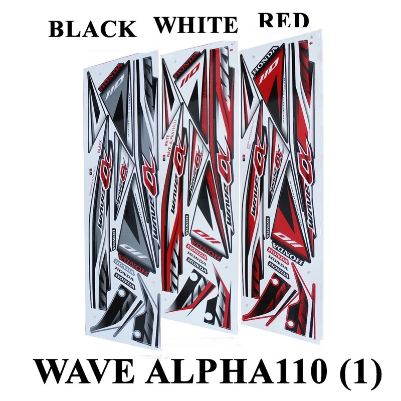 HONDA WAVE ALPHA CX110 ALPHA CX 110 BODY COVER SET 1 STRIPE (1) BODY ...