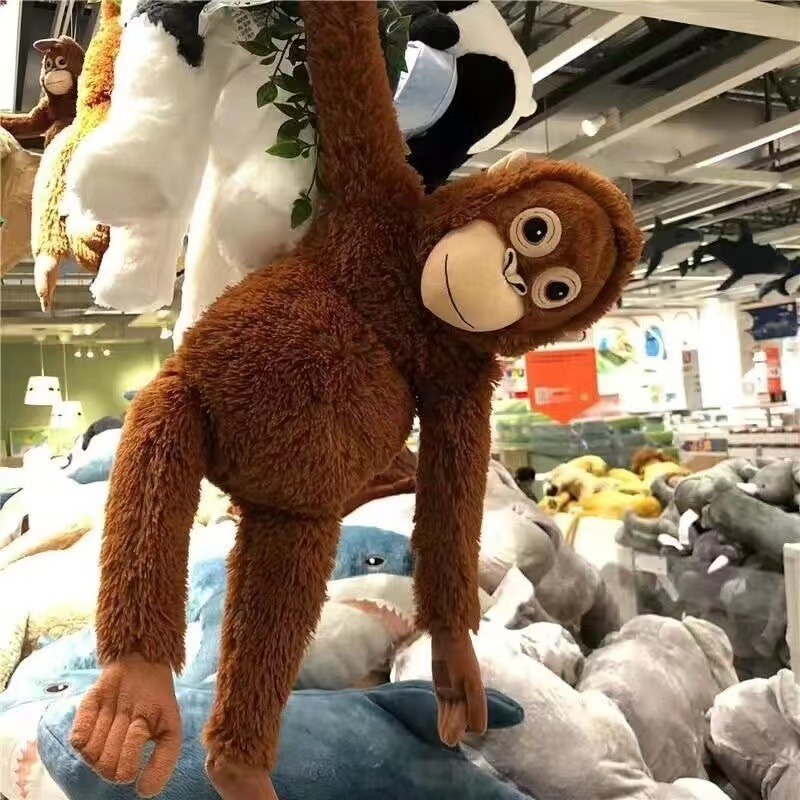 Ikea DJUNGELSKOG Fluffy Monkey 66cm Doll Statue Of Orang Utan Soft Statue Monkey Monkey Doll ...
