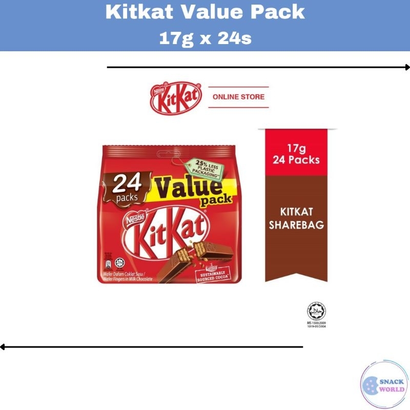 KitKat Chocolate Value Pack (24s x 17g) | Shopee Philippines
