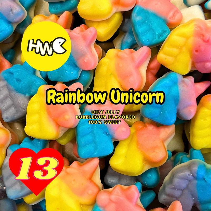 Rainbow Unicorn Gummy Candy Sweet Chewy Turkey Gula Gula Halal | Shopee ...