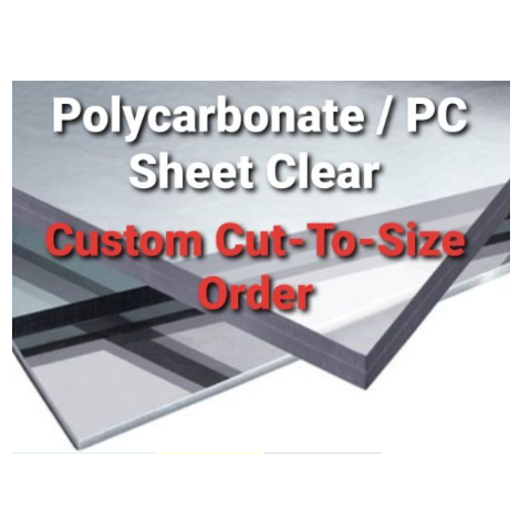 1mm Polycarbonate Sheet Clear ( Custom Cut-To-Size Order) 599mm x 399mm ...