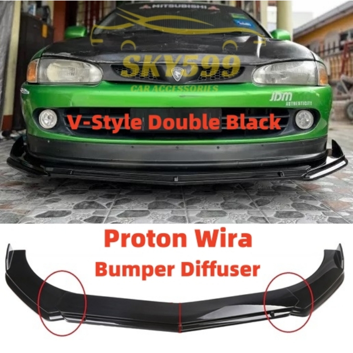 Proton Wira Front Bumper Diffuser Lip Wrap Angle Splitters Spoiler ...