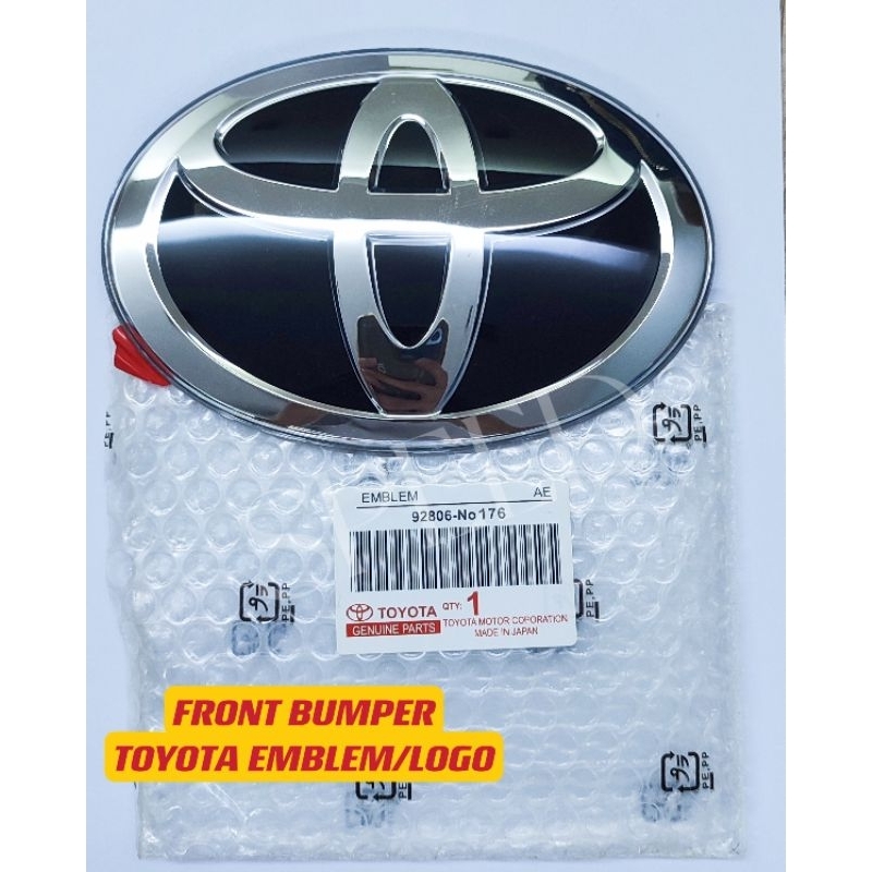 TOYOTA FRONT BUMPER EMBLEM TOYOTA LOGO BUMPER DEPAN | Shopee Philippines