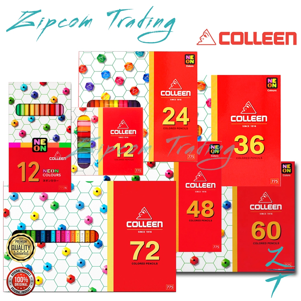 Colleen 775 Hexagon Color Pencil (Set Of 12/24/36/48/60/72) | Shopee ...