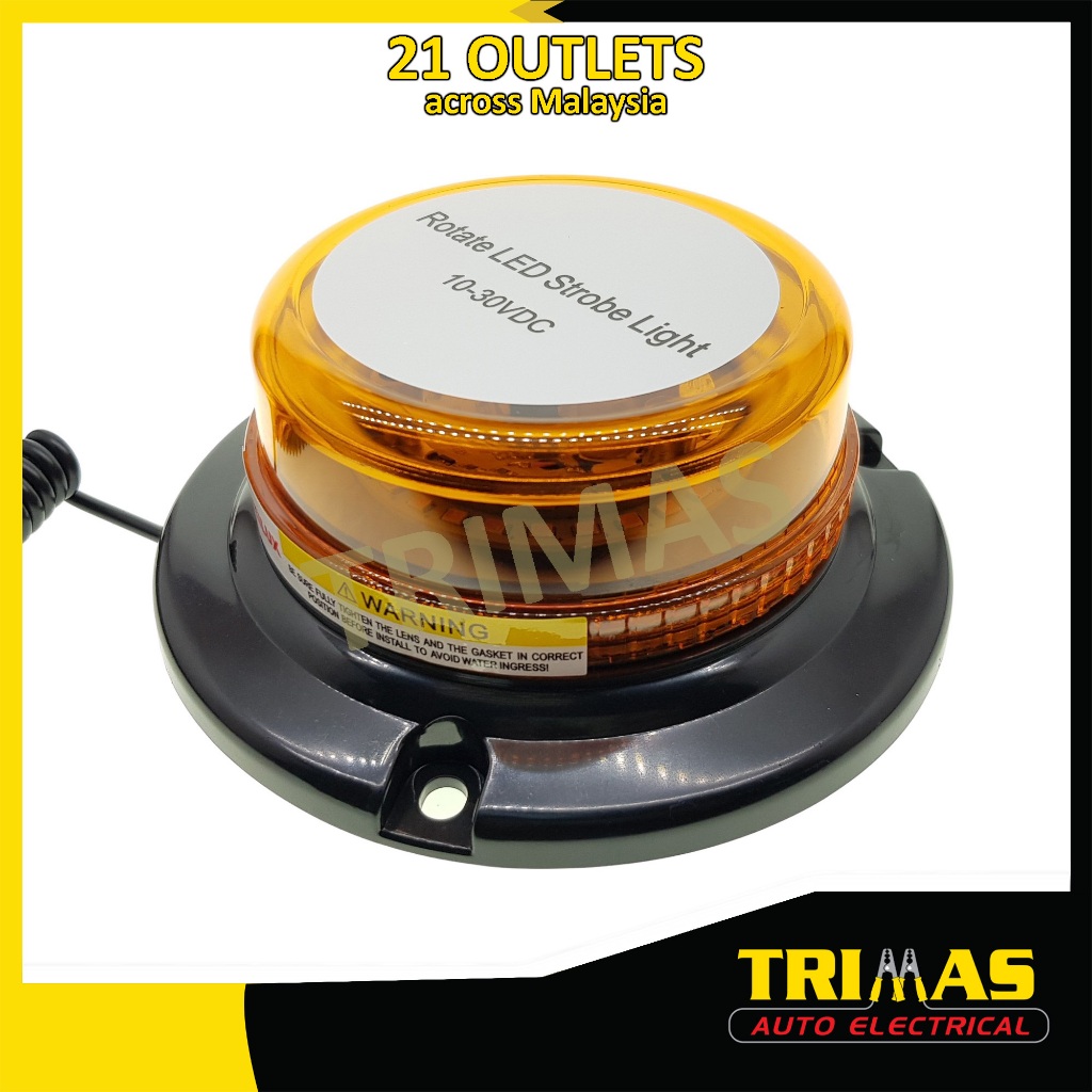 30 Bright LED Mini Emergency Warning Strobe Rotating Beacon Tractor ...