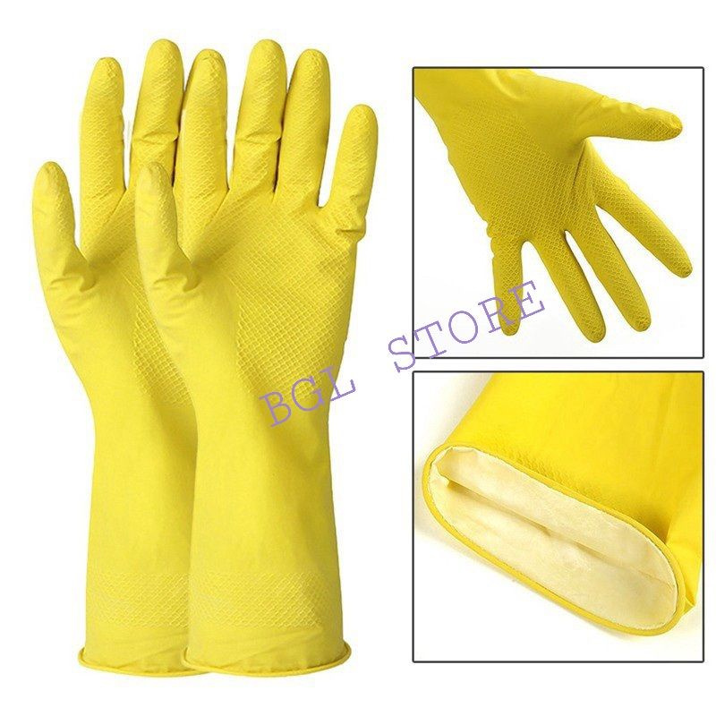 Rubber Yellow Hand Glove / Yellow Rubber Gloves | Shopee Philippines