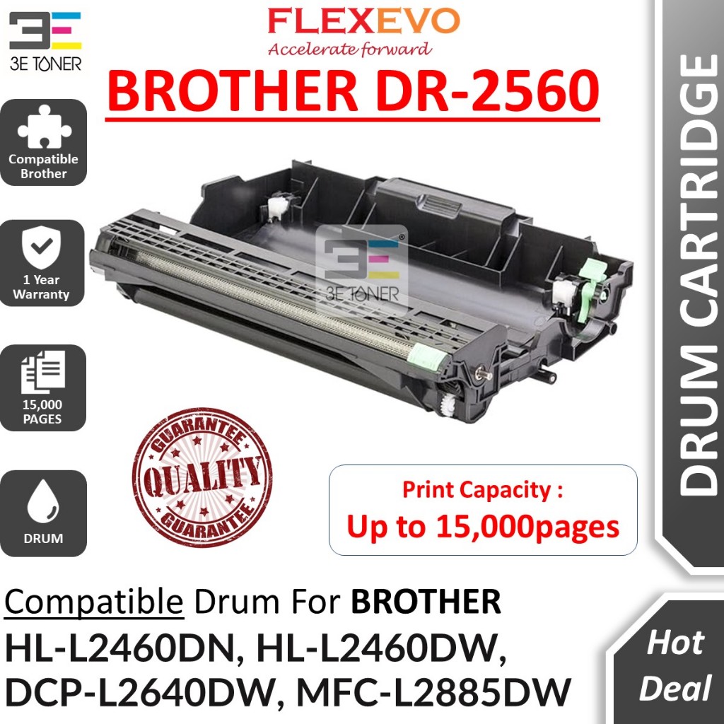 Compatible Brother DR2560 DR-2560 Imaging Drum for HL-L2460DN HL ...