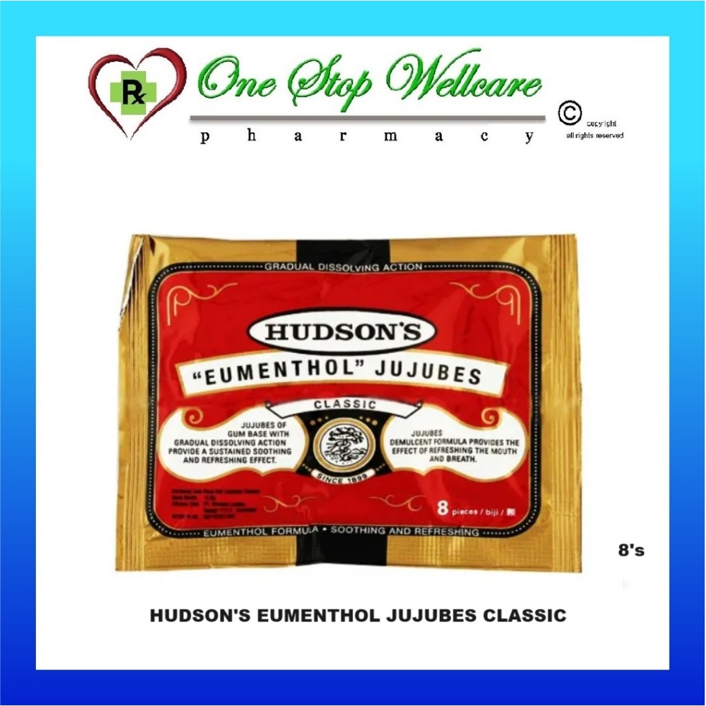 HUDSON'S EUMENTHOL JUJUBES CLASSIC 8'S (EXP:07/2026) | Shopee Philippines