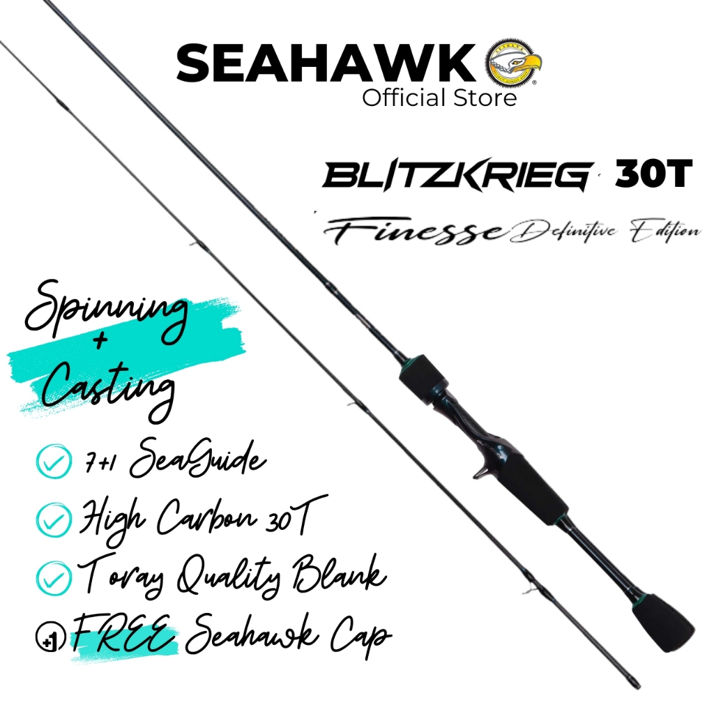 Team Seahawk Blitzkrieg Finesse Ultralight 30T High Carbon TORAY 7+1 ...