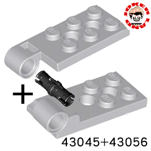 LEGO PART COMBO 43045 & 43056 - HINGE PLATE 2 X 4 w PIN HOLE AND HOLES ...