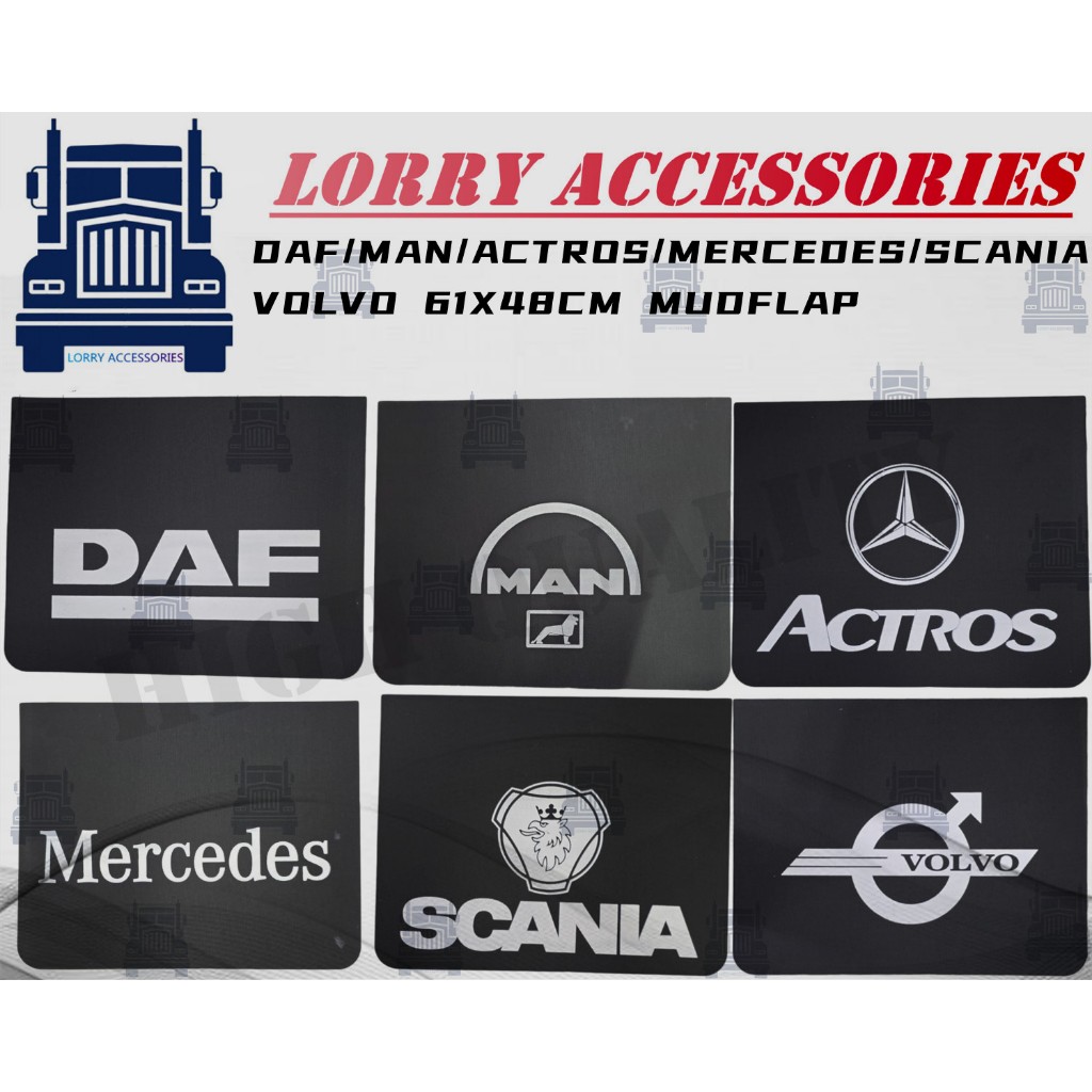 DAF/MAN/ACTROS/MERCEDES/SCANIA/VOLVO 61X48CM MUDFLAP | Shopee Philippines