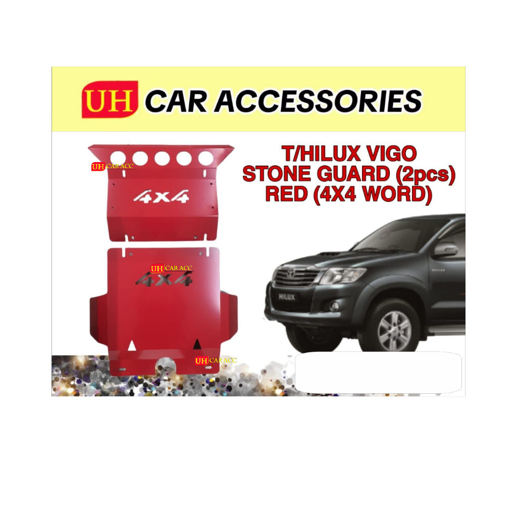 TOYOTA HILUX VIGO 2 PCS STONE GUARD ENGINE GUARD SKID PLATE | Shopee ...
