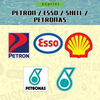 Sticker logo Caltex /Bhp /Mobil /Shell /Petronas /Esso /Petron White 3M ...