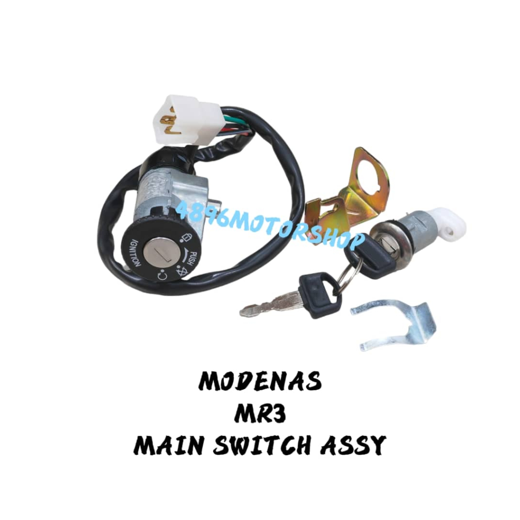 MODENAS MR3 MR 3 KRISS110 EURO 3 MAIN SWITCH ASSY WITH SEAT LOCK / SUIS ...