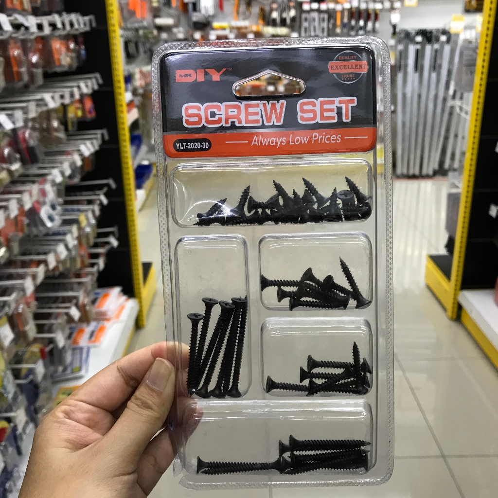 Mr Diy Screw Set Black Multiple Size | Shopee Philippines
