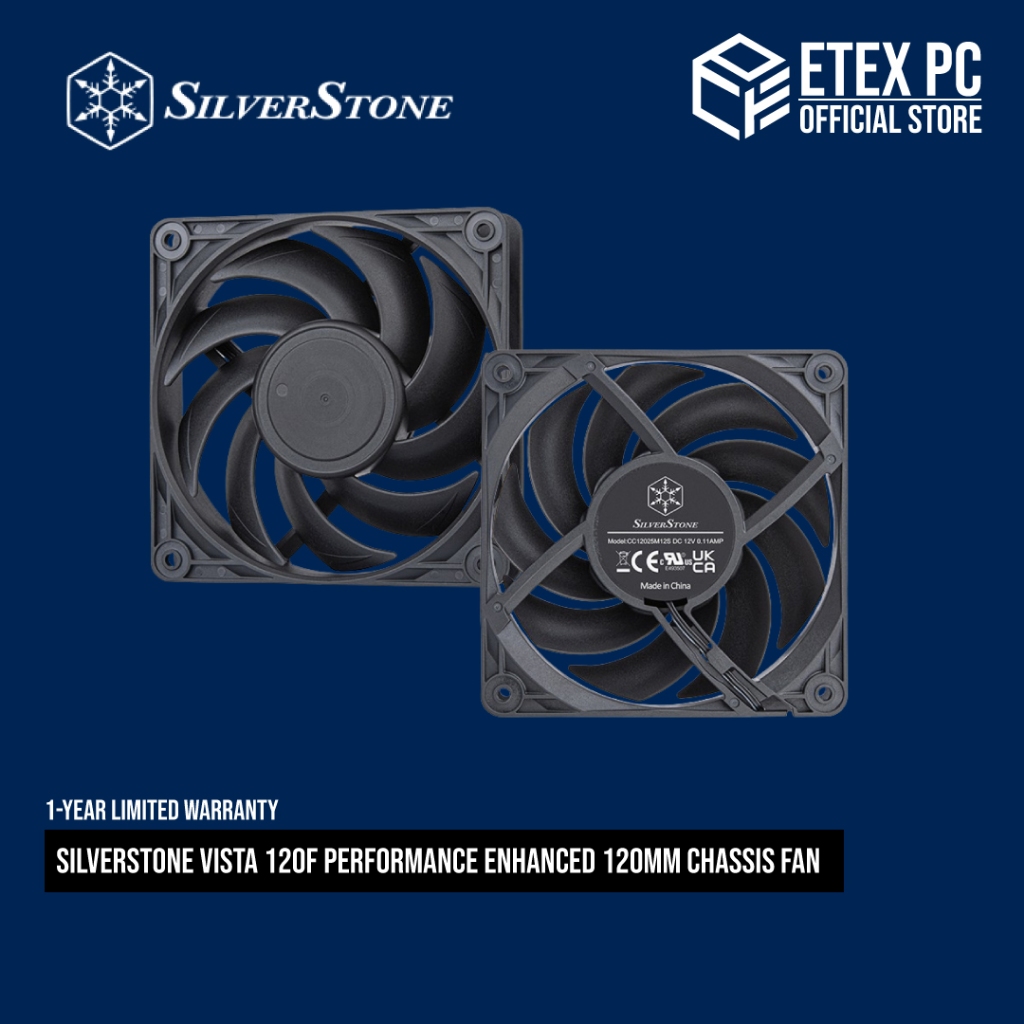 SilverStone VISTA 120F Performance Enhanced 120mm Chassis Fan SST-VS120B-F | Shopee Philippines