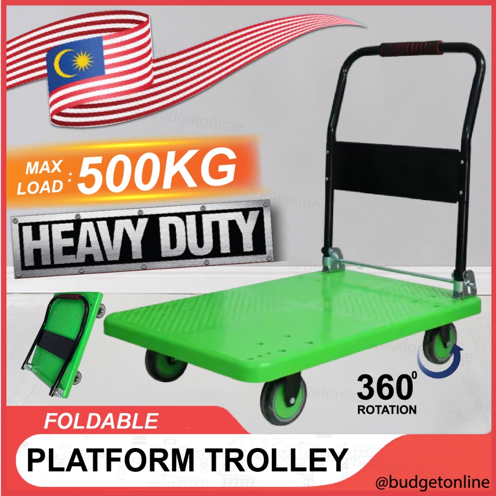Super Heavy Duty Foldable Handle Platform Trolley 360 Rotation Wheel ...