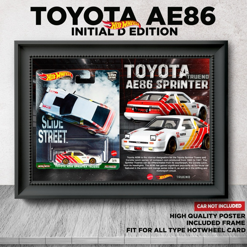 Gambar Frame Hotwheels Toyota AE86 Spinter Trueno Slide Street Berserta ...