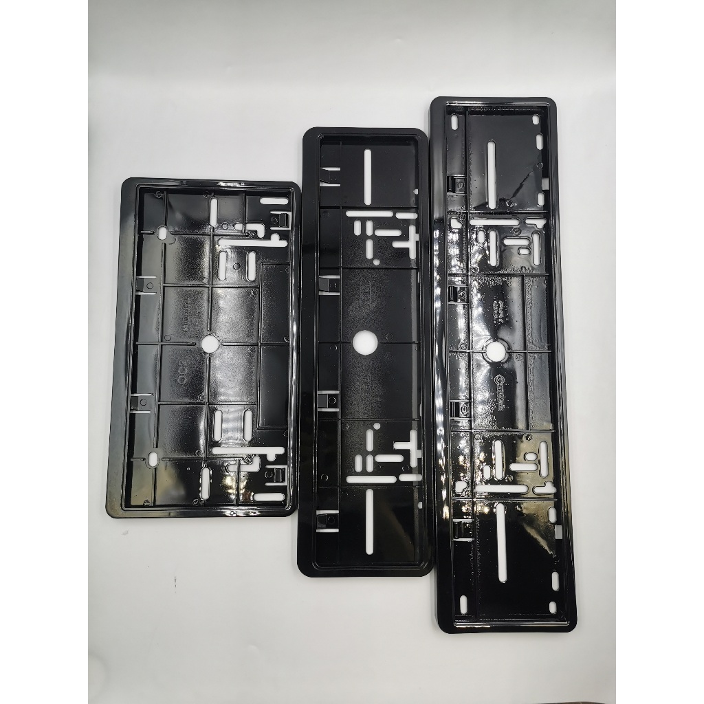GLOSS BLACK Texture Universal Car Plate Holder / 3 standard size ...
