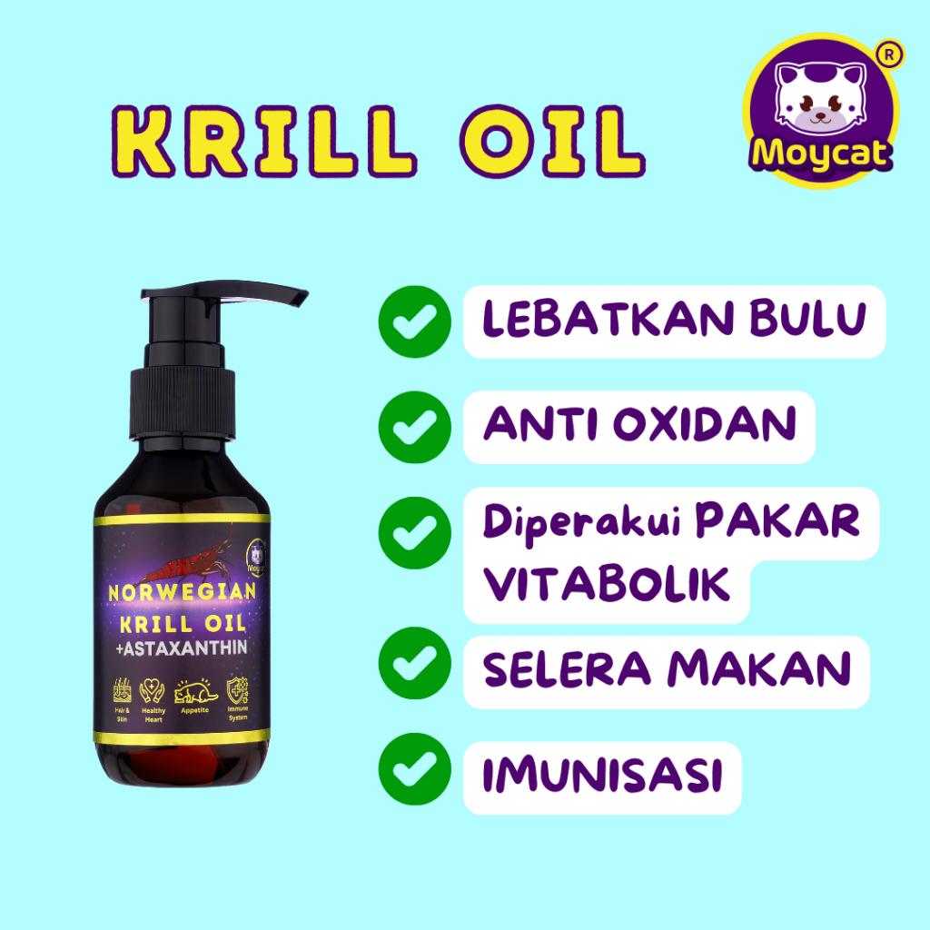 Cathero Moycat Norwegian Krill Oil Shrimp Oil 100ml For Fur ...