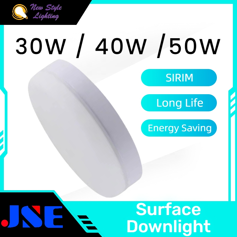 JSE WBK 6500K Daylight 3 Colour SIRIM Ceiling Surface Downlight Lampu ...