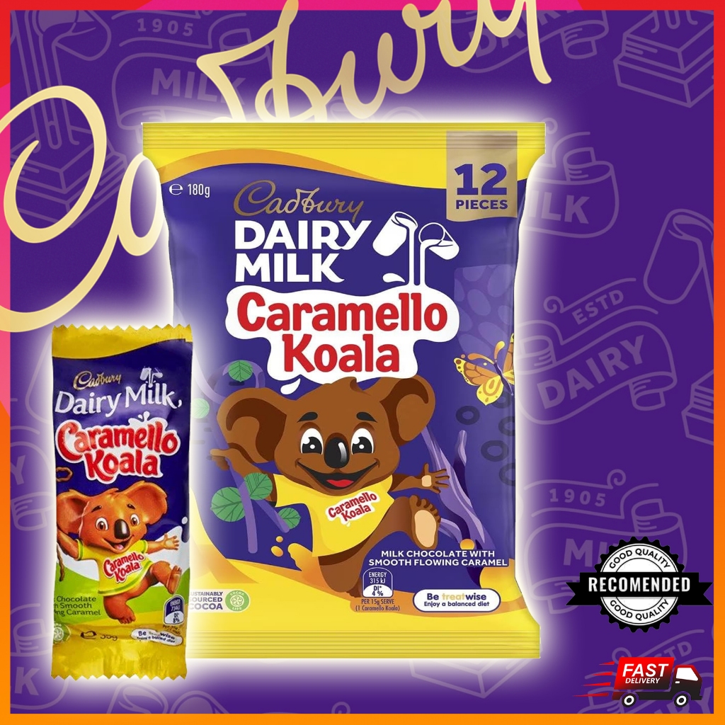 Cadbury Dairy Milk Caramello Koala Chocolate Sharepack 12 Pack 180g ...