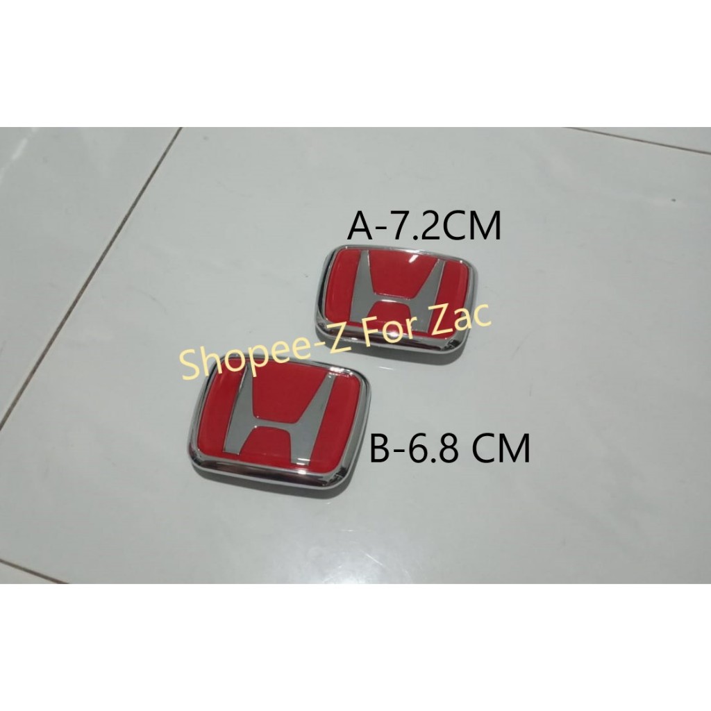 Honda Accord/City/Civic/SM4/SV4/EK/EG Front/Rear Type R LOGO | Shopee ...