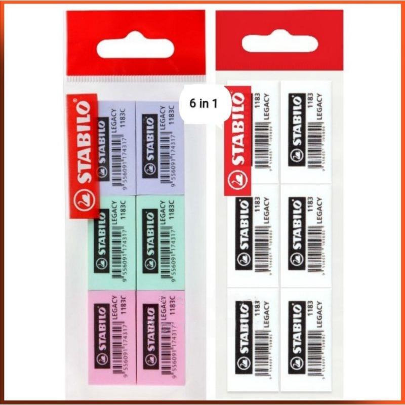 [6 in 1]Stabilo Pemadam Pencil Eraser 1183 1183c / Stabilo Legacy ...