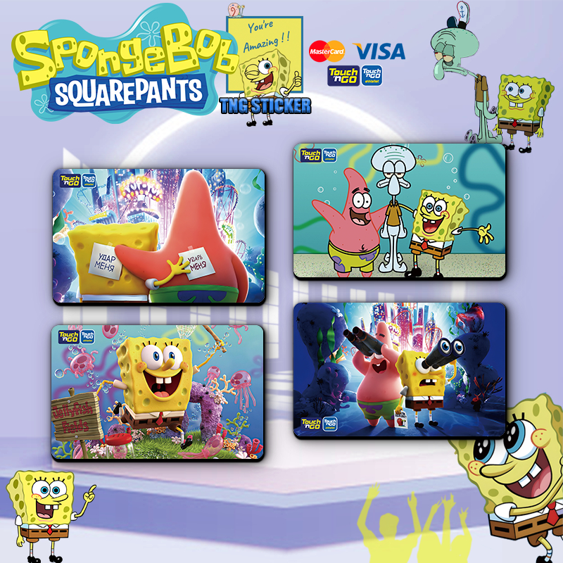 SpongeBob TNG Sticker - Tng Touch N Go/Bank card protective Sticker ...