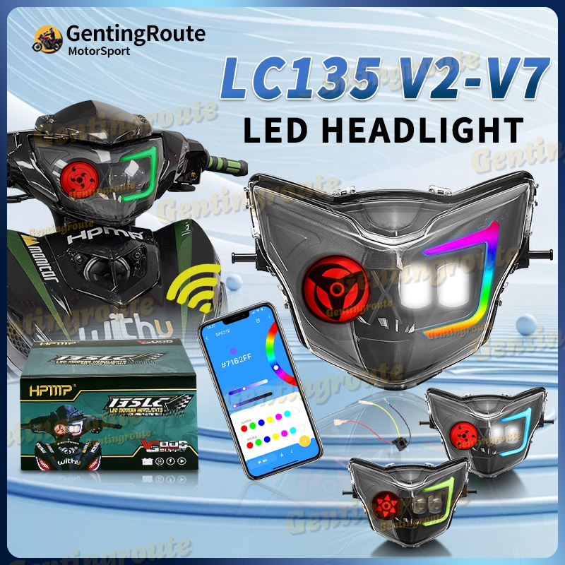 Lc135 V2 V3 V4 V5 V6 V7 LED Headlight Head Light High Power Sharingan Head Lamp Yamaha LC 135 ...
