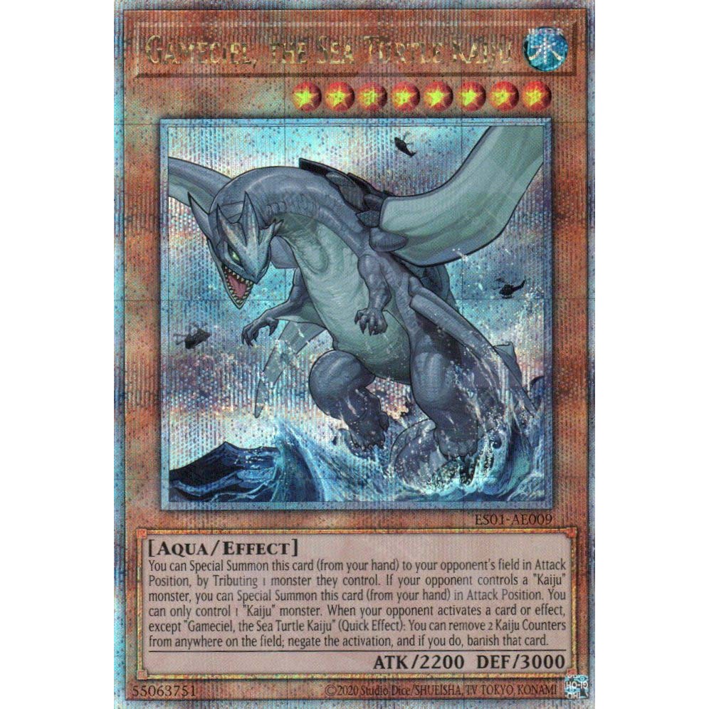 游戏王 ES01-AE009 QSER Yu-Gi-Oh AE Gameciel, The Sea Turtle Kaiju | Shopee ...