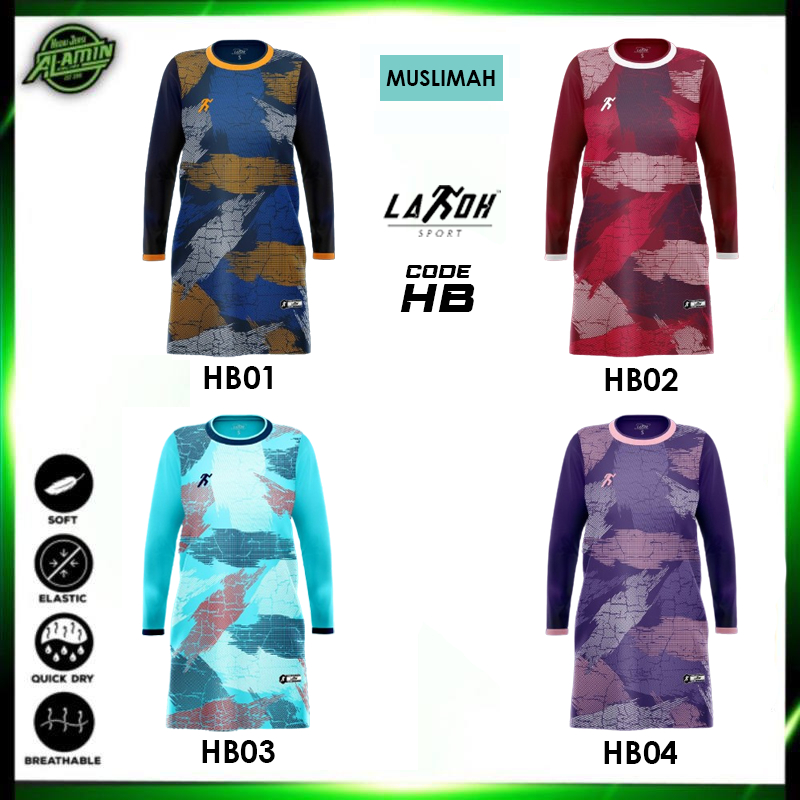 Muslimah Jersi Lakoh Code HB (Muslimah), Suitable For Insertion, Print ...