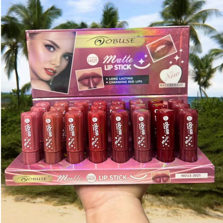BORONG RM1.77/PCS Obuse Long Lasting Charming Matte Lipstick 24pcs ...