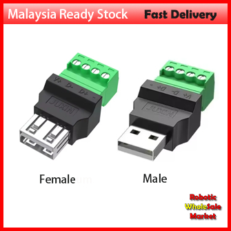 USB 2.0 ( 4 Pin ) Type A MaleFemale to Screw Connector USB Jack with ...