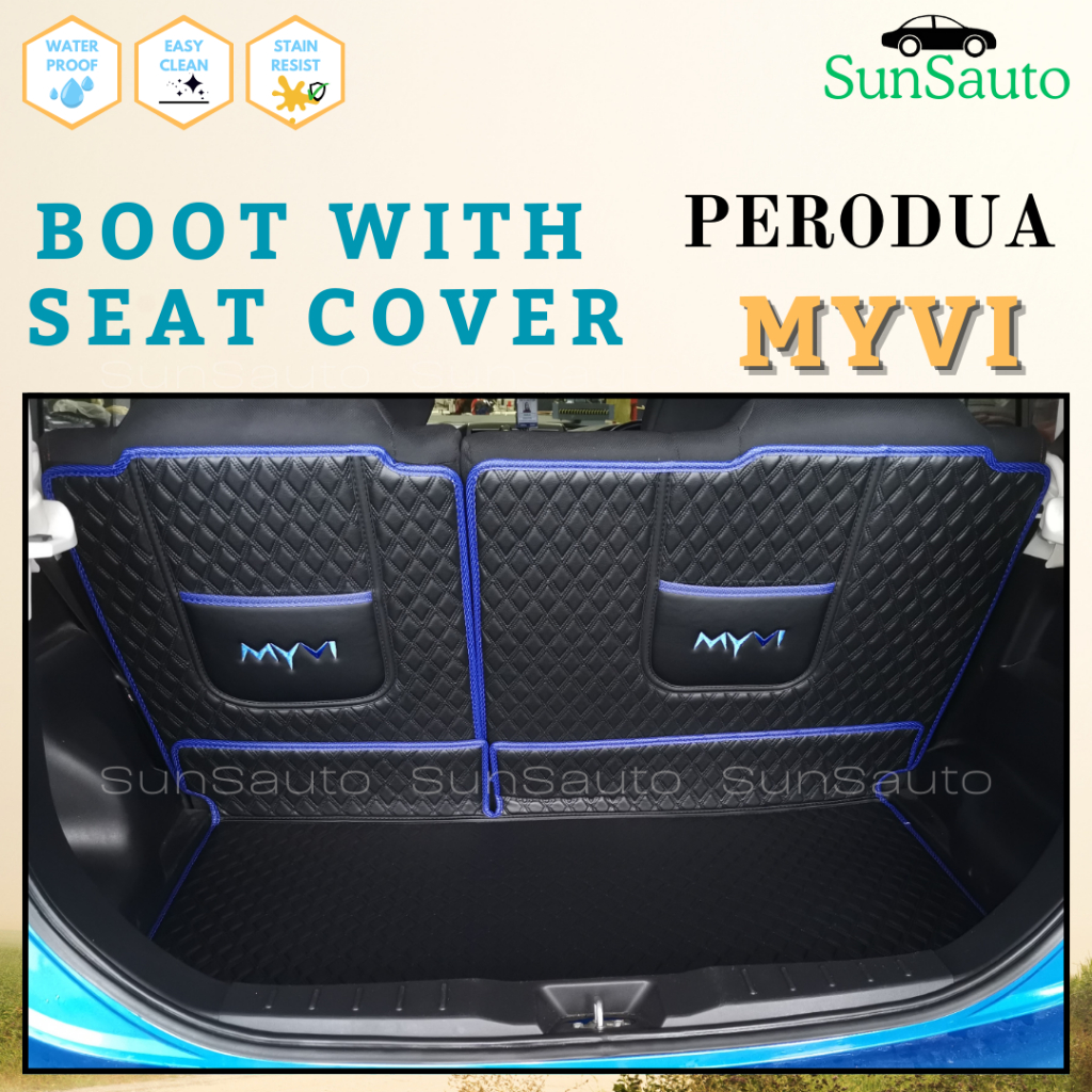Perodua Myvi Icon Myvi Lagi Best Boot Mat with Seat Cover Trunk Cargo ...
