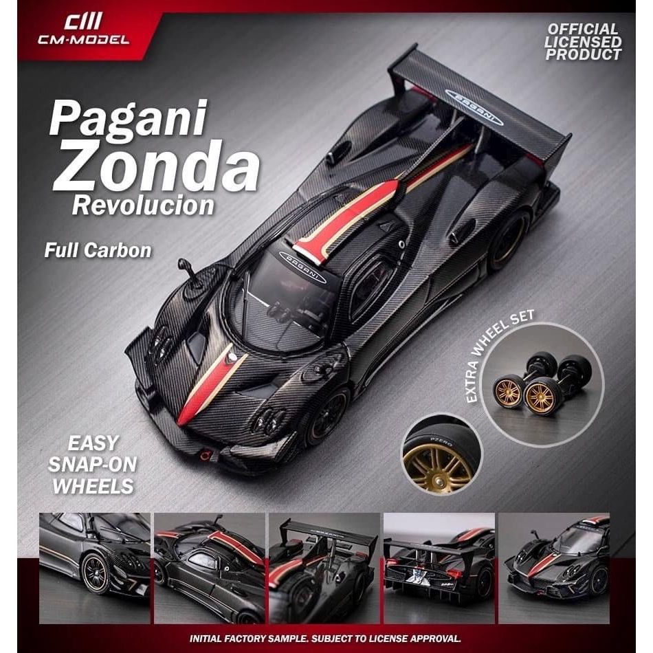 CM MODEL 1/64 PAGANI ZONDA R EVOLUCION TRACK VERSION FULL CARBON BLACK ...