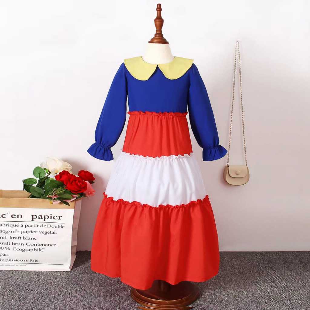 2024 Girl Kids Flag Colour Theme Merdeka Costume Jubah Dress/Perempuan ...